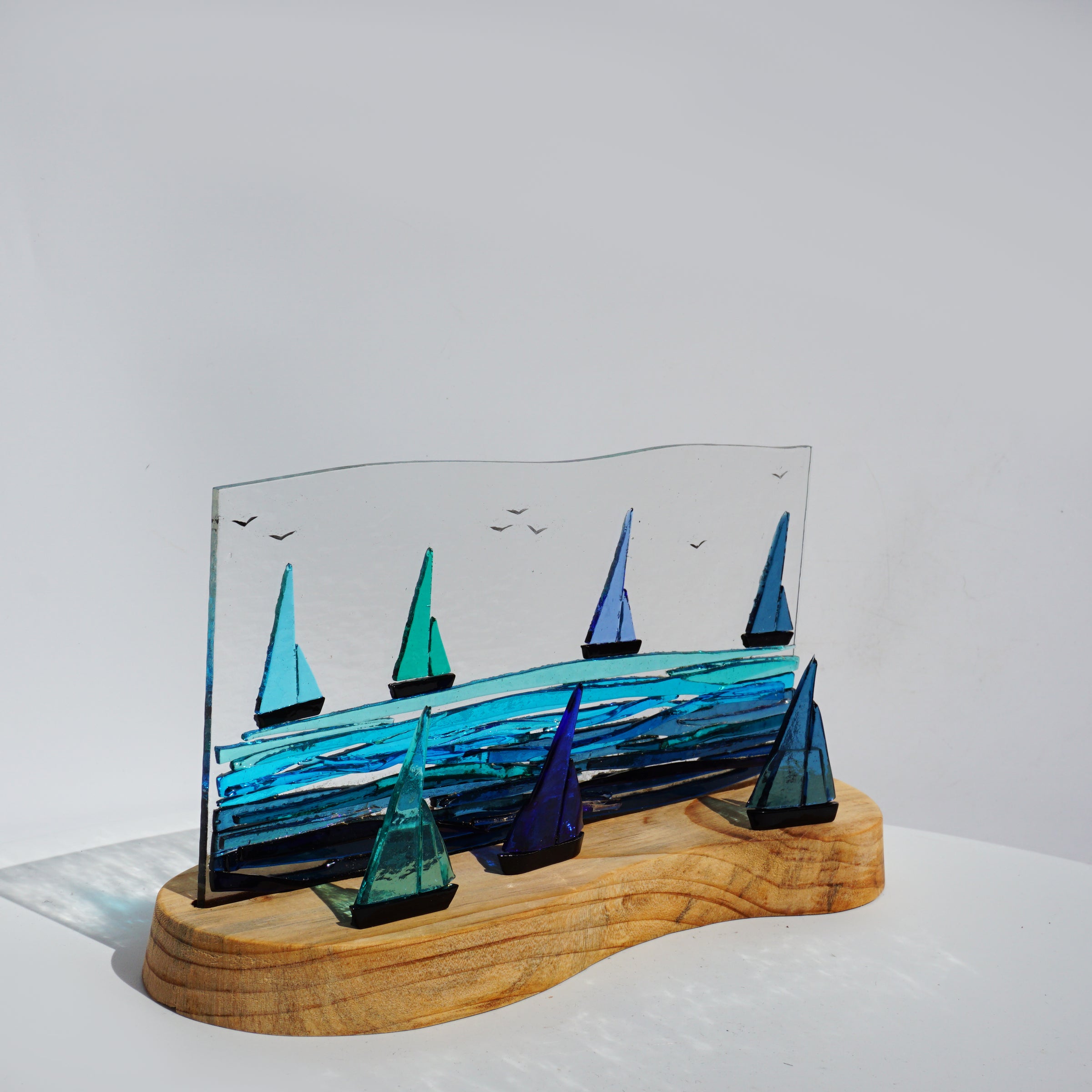 Boat Panel with 3 Freestanding boats – Cove Gallery Weymouth