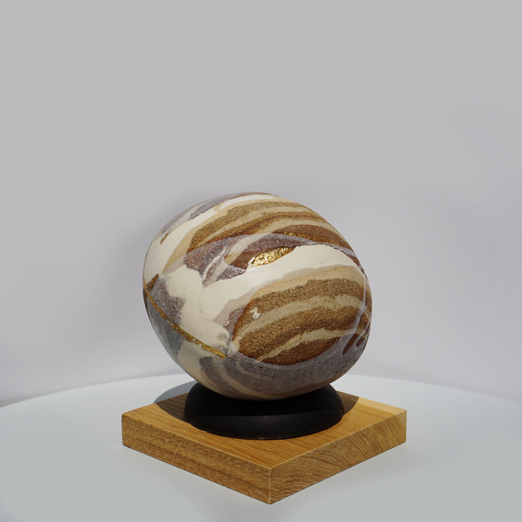 Strata Sphere on Oak – Cove Gallery Weymouth