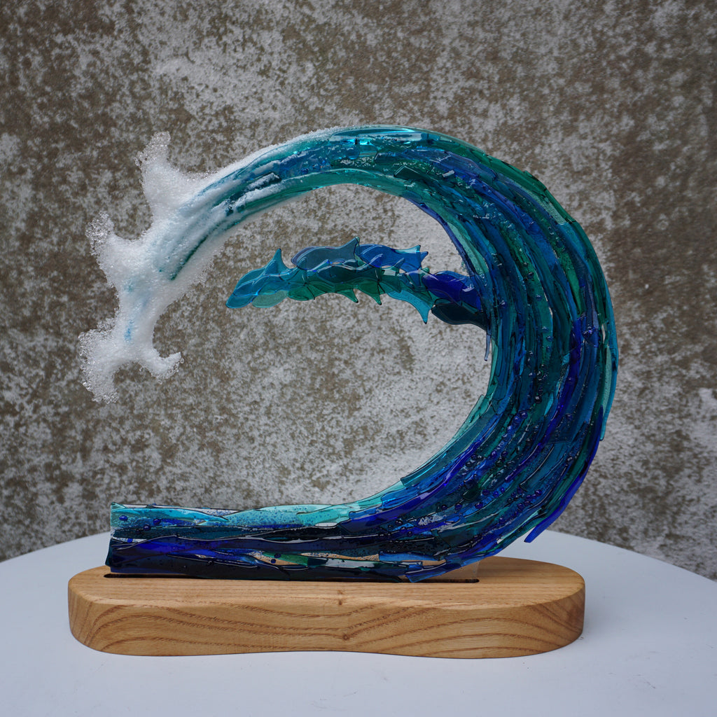 Glass Wave With Fish – Cove Gallery Weymouth
